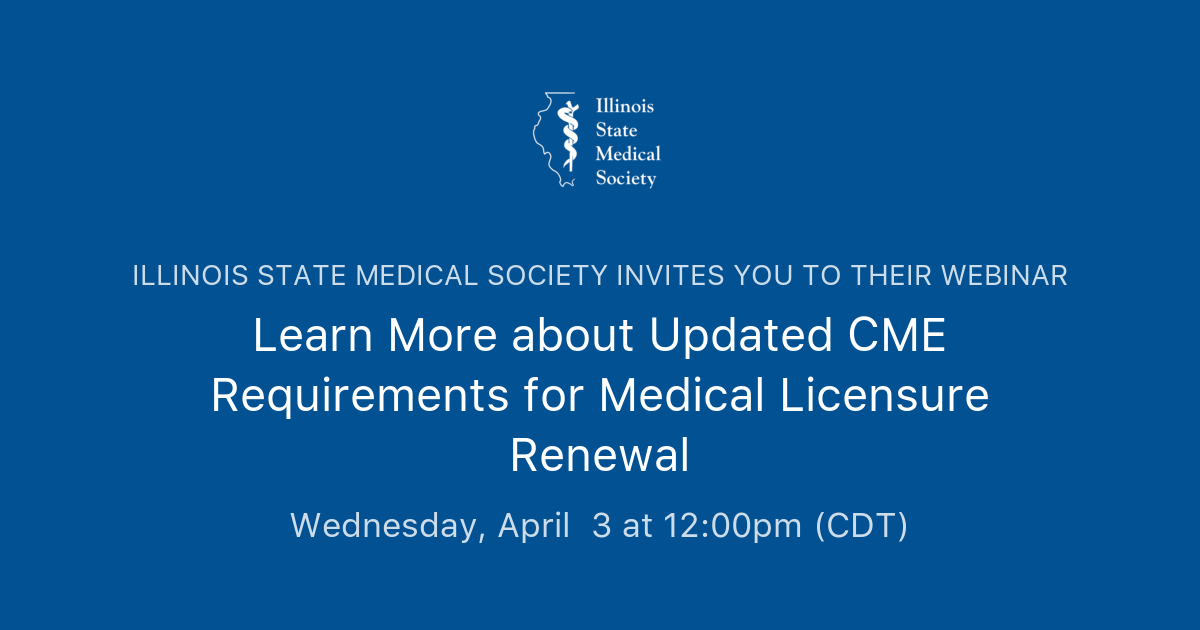 Learn More about Updated CME Requirements for Medical Licensure Renewal ...