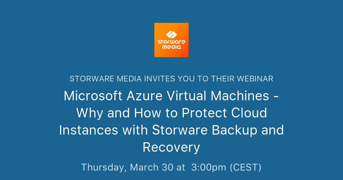 Microsoft Azure Virtual Machines - Why and How to Protect Cloud Instances with Storware Backup ...