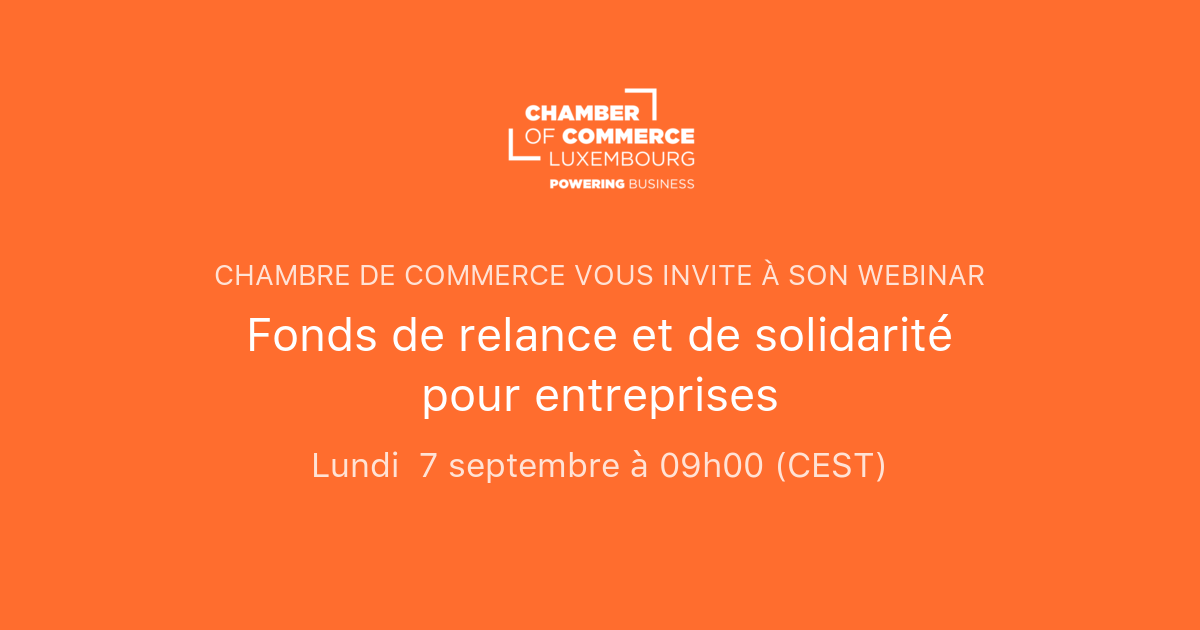 Fonds de relance et de solidarité pour entreprises | Chambre de Commerce