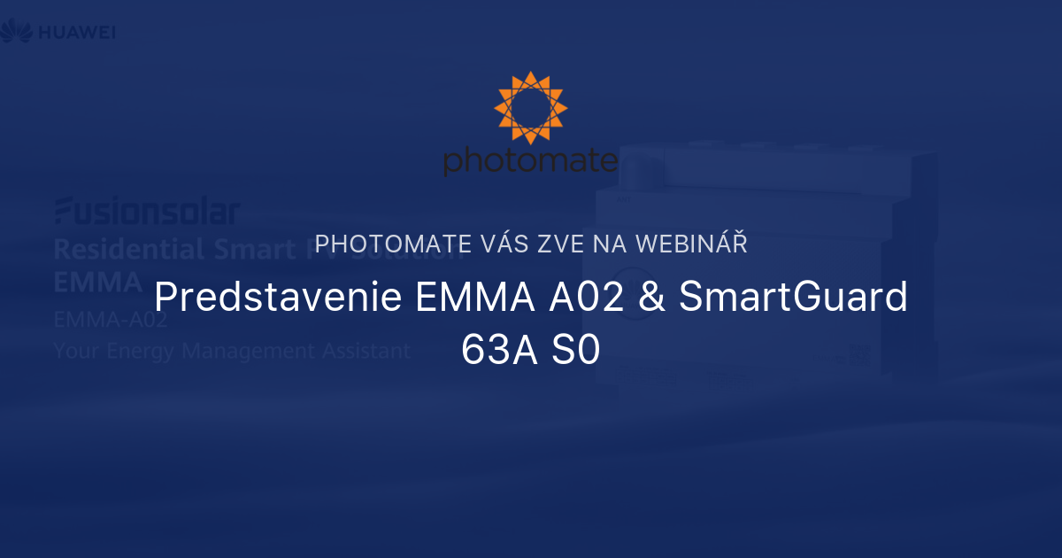 Predstavenie EMMA A02 & SmartGuard 63A S0 | Photomate