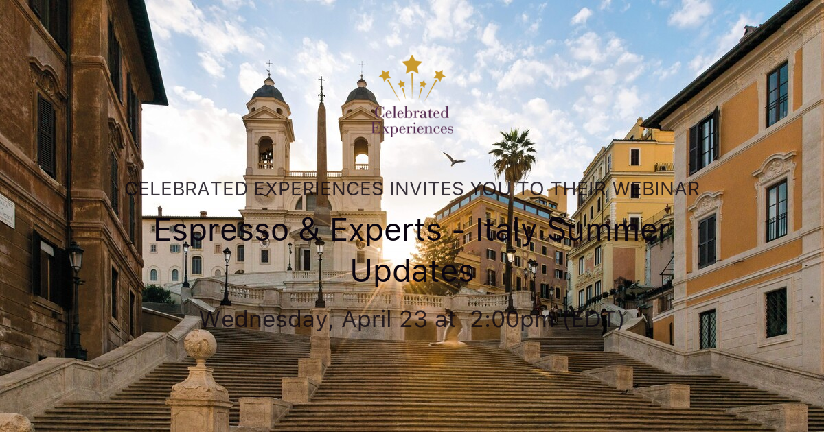 Espresso & Experts - Italy Summer Updates | Celebrated Experiences