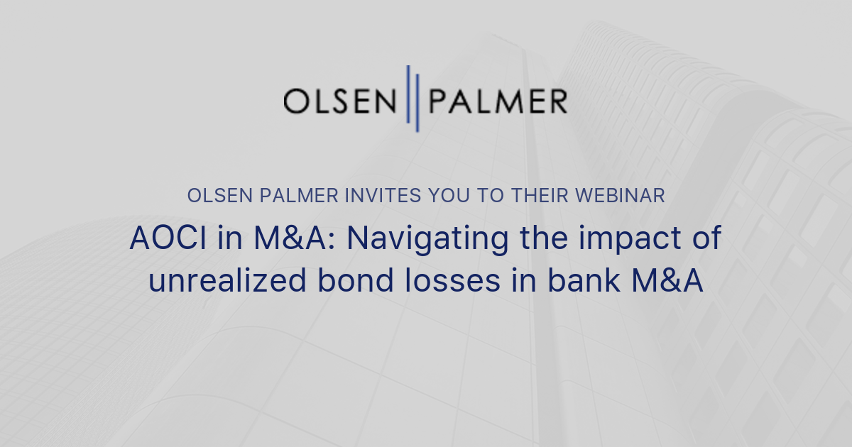 AOCI in M&A: Navigating the impact of unrealized bond losses in bank M ...