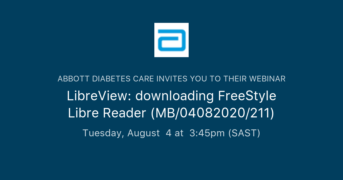 LibreView: downloading FreeStyle Libre Reader (MB/04082020/211 ...