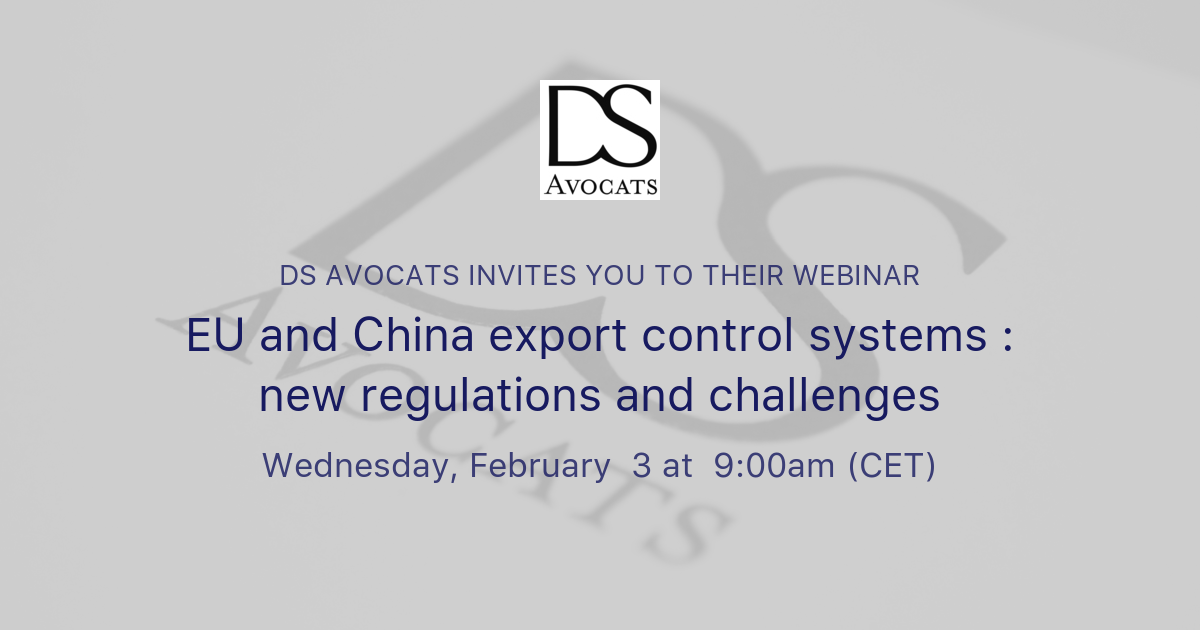 EU and China export control systems : new regulations and challenges ...
