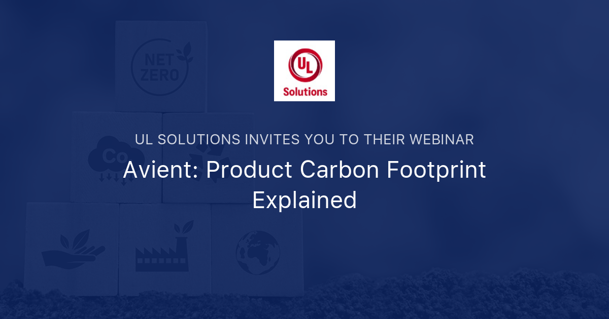 Avient: Product Carbon Footprint Explained | UL Solutions