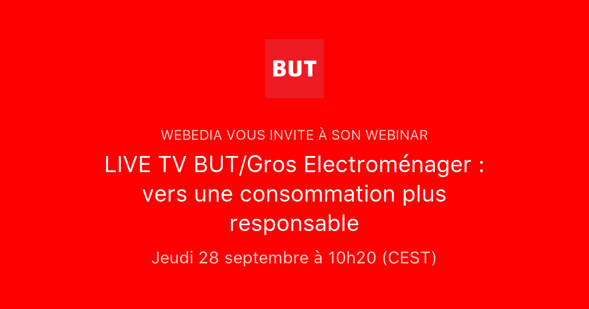 LIVE TV BUT/Gros Electroménager : vers une consommation plus ...