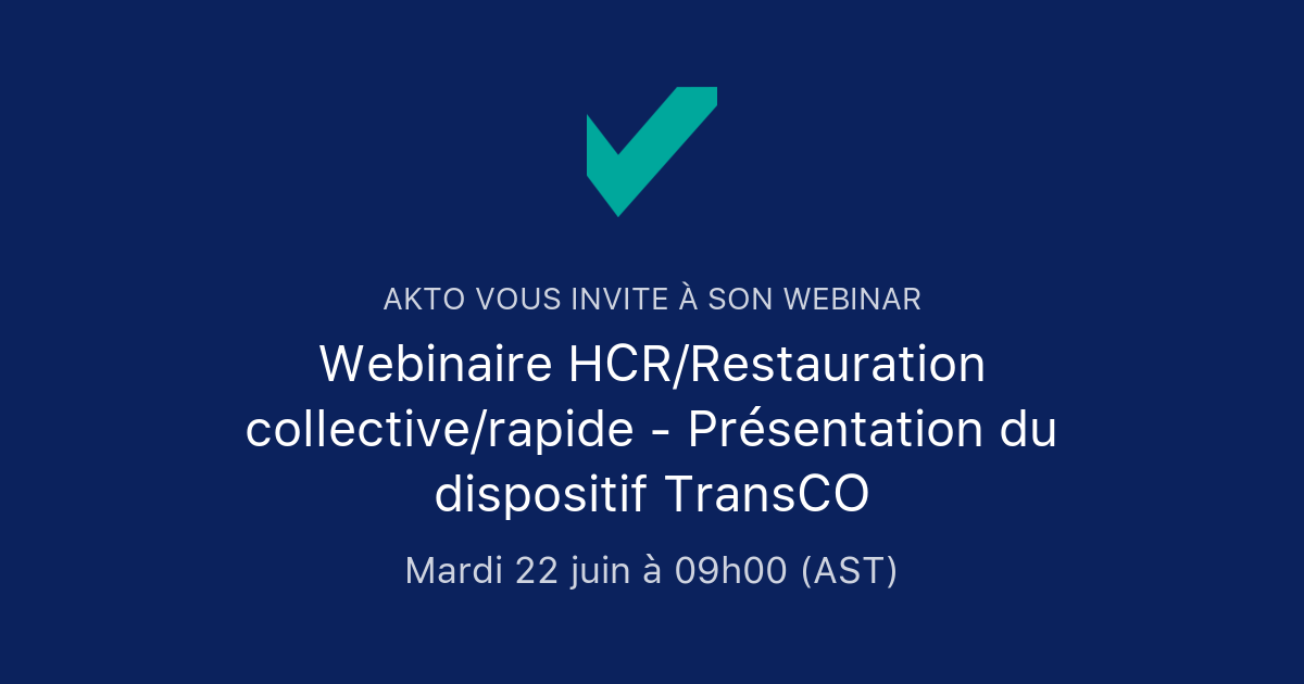 Webinaire HCR/Restauration collective/rapide - Présentation du ...