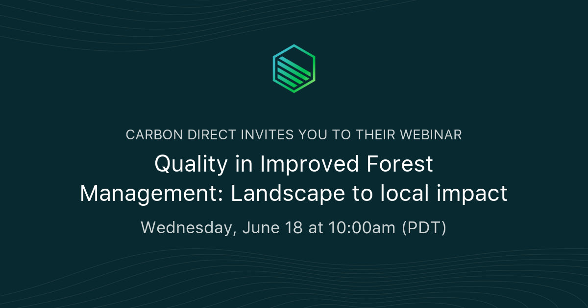 Quality in Improved Forest Management: Landscape to local impact ...