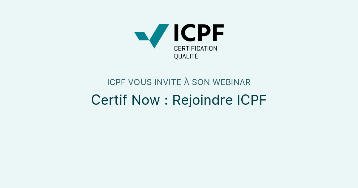Certif Now : Rejoindre ICPF | ICPF
