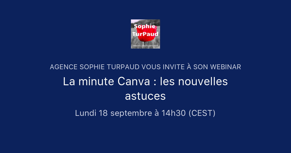 La minute Canva : les nouvelles astuces | Agence Sophie Turpaud
