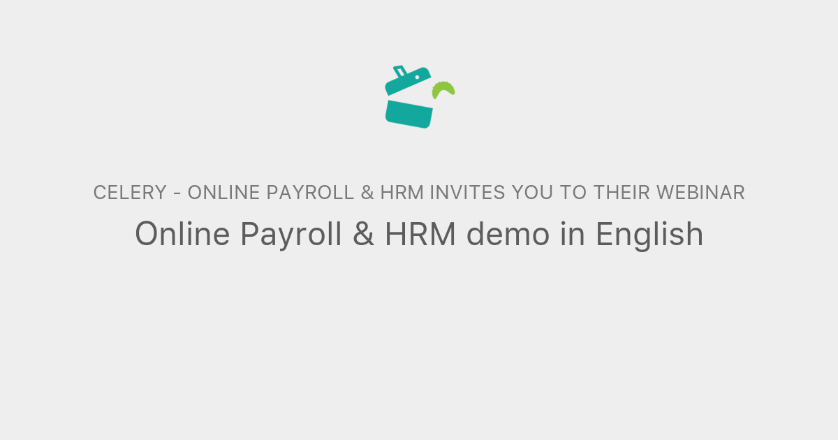 Online Payroll & HRM demo in English | Celery - Online Payroll & HRM