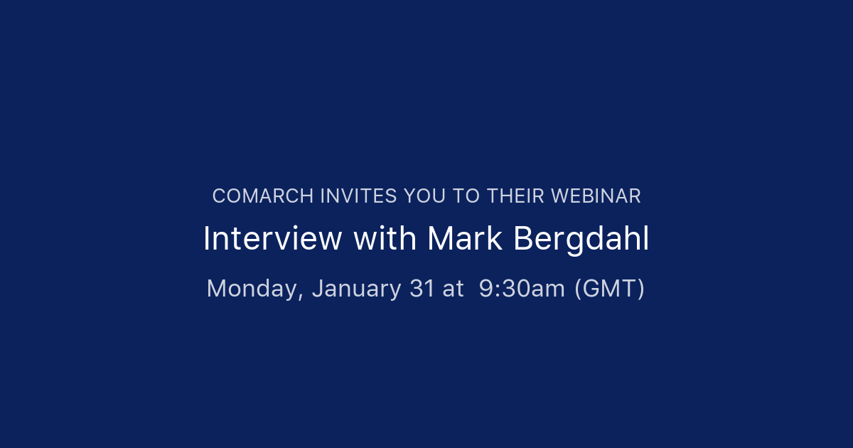 Interview with Mark Bergdahl | Comarch