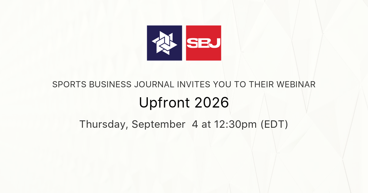 Upfront 2026 | Sports Business Journal