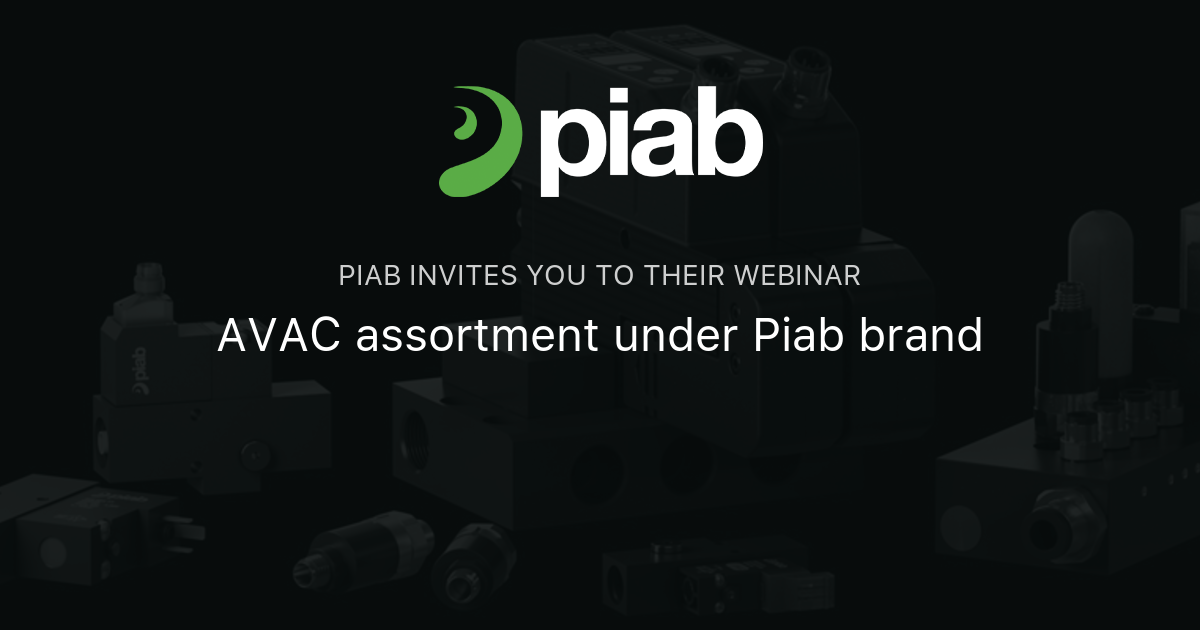 AVAC assortment under Piab brand | Piab