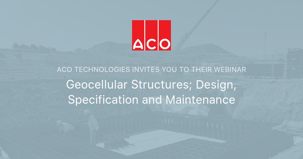 Geocellular Structures; Design, Specification and Maintenance | ACO ...