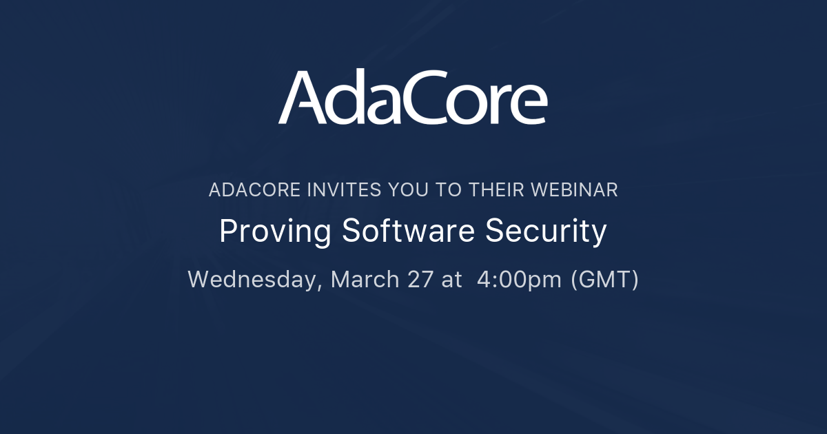 Proving Software Security | AdaCore
