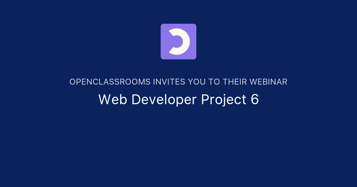 Web Developer Project 6 | OpenClassrooms