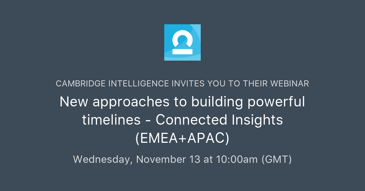 New approaches to building powerful timelines - Connected Insights ...