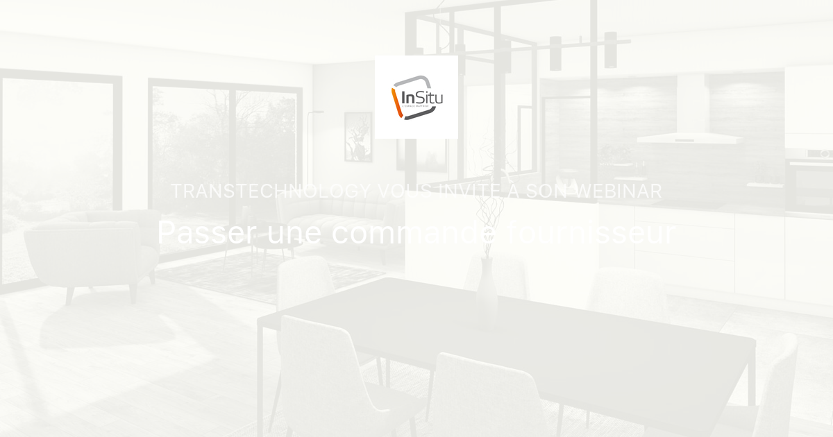 Passer une commande fournisseur | Transtechnology
