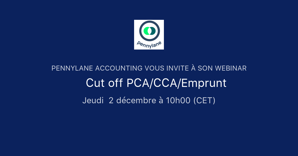 📹 Cut off PCA/CCA/Emprunt | Pennylane