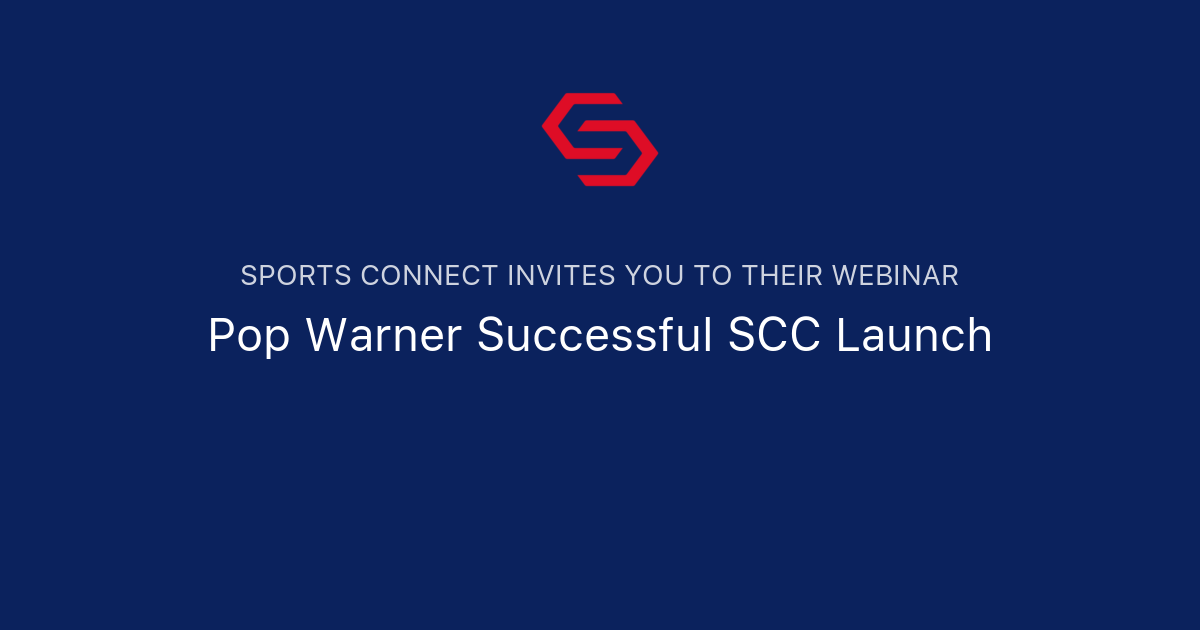 Pop Warner Successful SCC Launch | Sports Connect