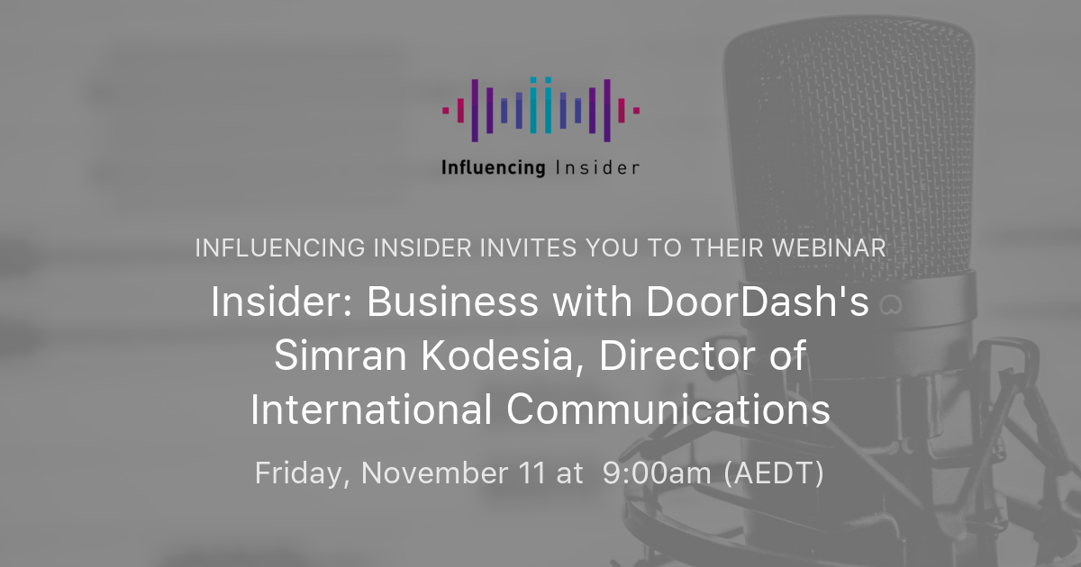 Insider: Business with DoorDash's Simran Kodesia, Director of ...