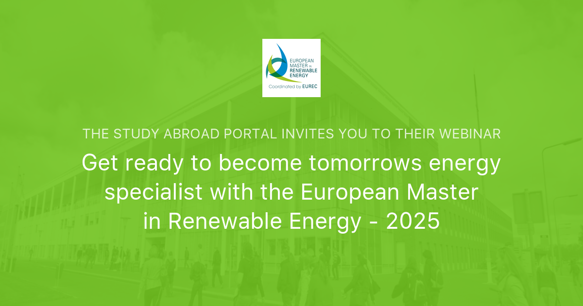 Get ready to become tomorrows energy specialist with the European ...