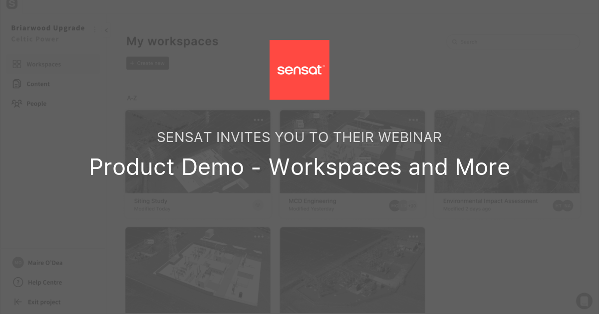 Product Demo - Workspaces and More | Sensat