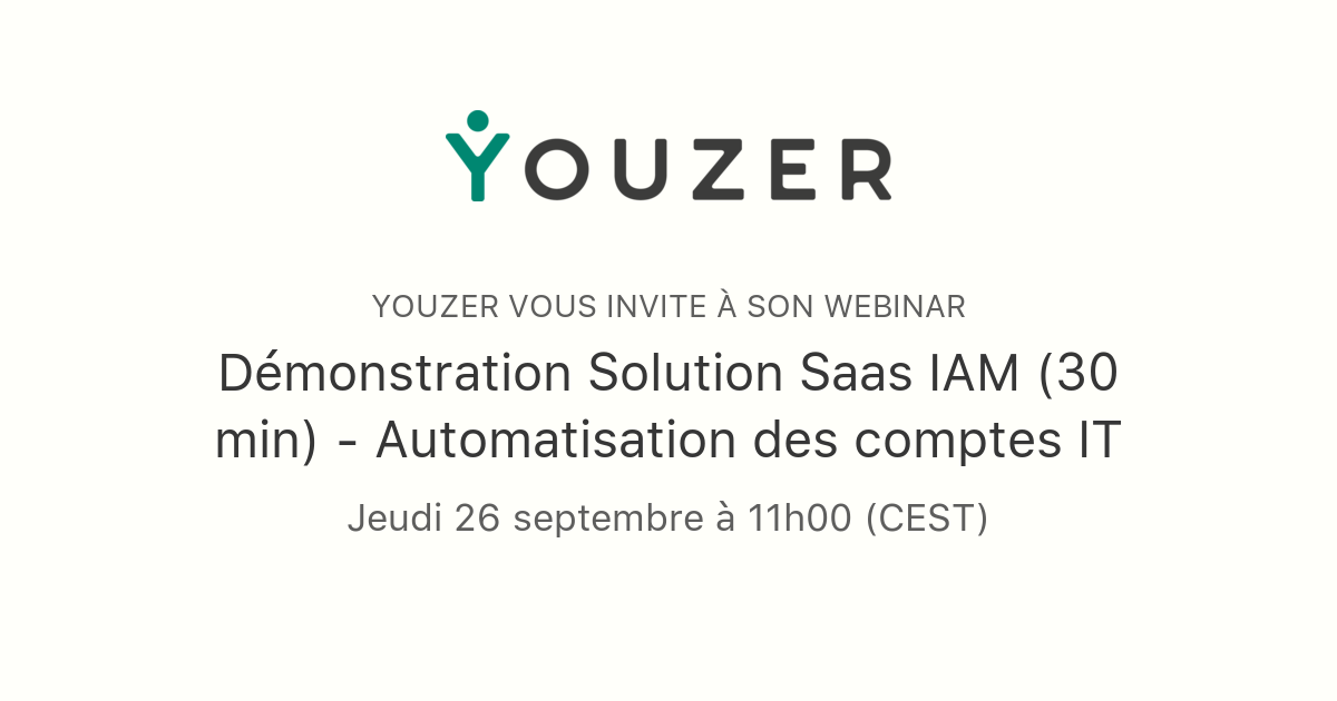 Démonstration Solution Saas IAM (30 min) - Automatisation des comptes ...