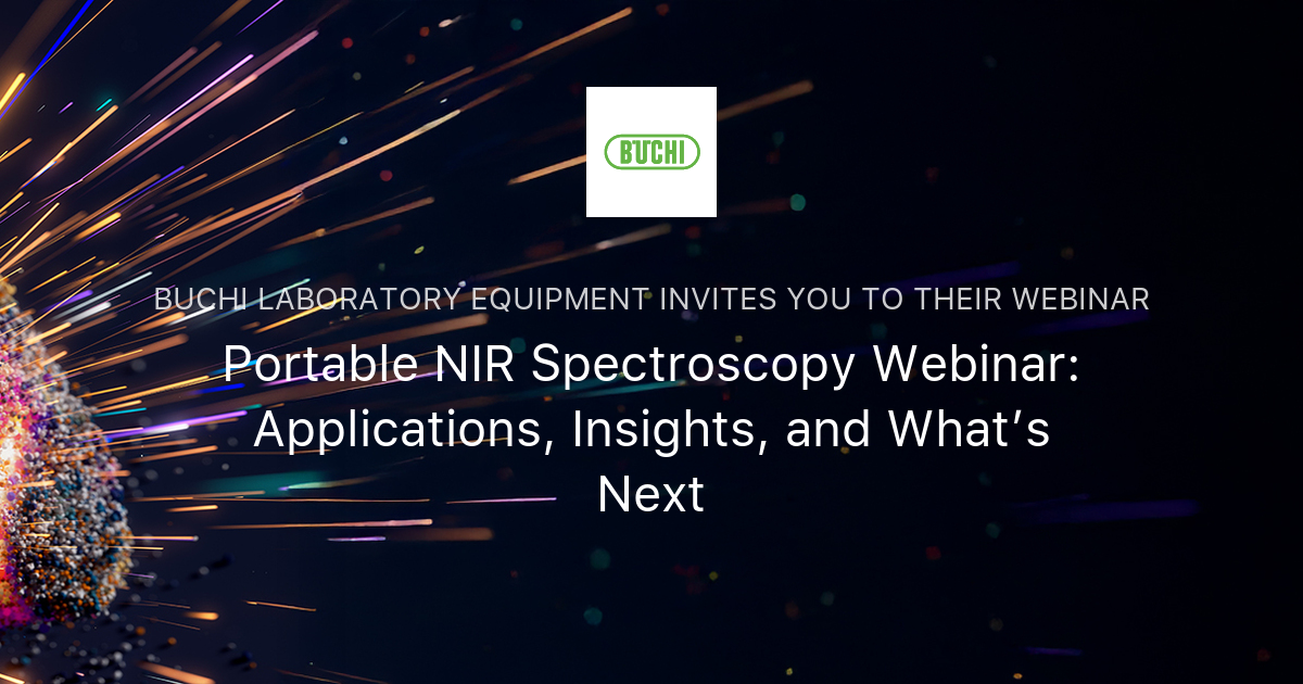Portable NIR Spectroscopy Webinar: Applications, Insights, and What’s ...