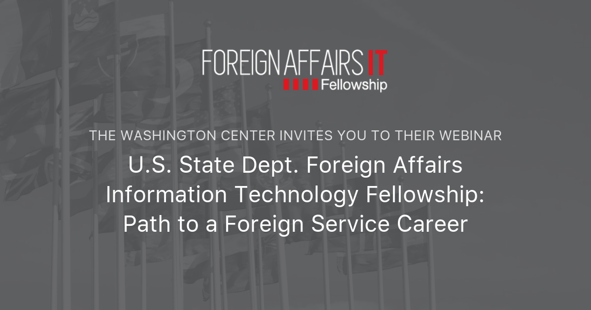 U.S. State Dept. Foreign Affairs Information Technology Fellowship ...