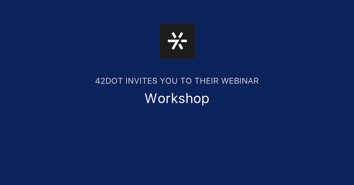 Workshop | 42dot