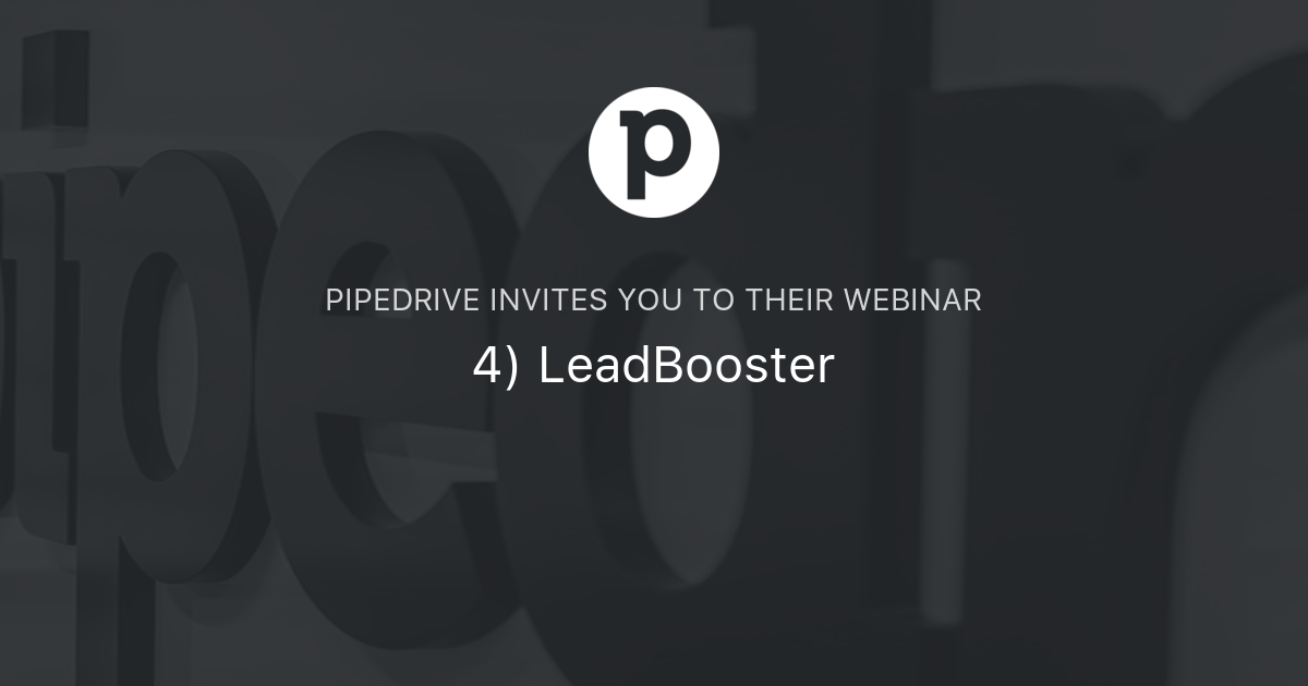4) LeadBooster | Pipedrive