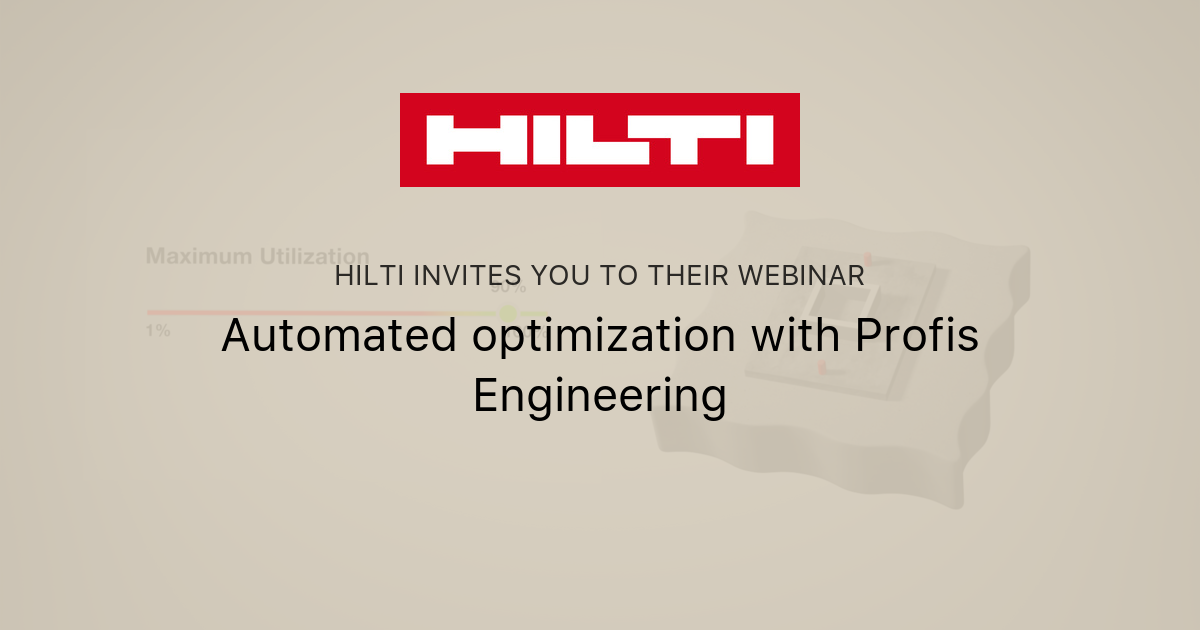 Automated optimization with Profis Engineering | Hilti