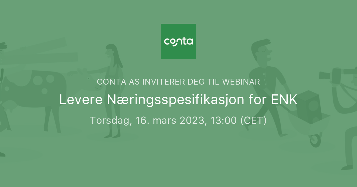 Levere Næringsspesifikasjon for ENK | Conta AS