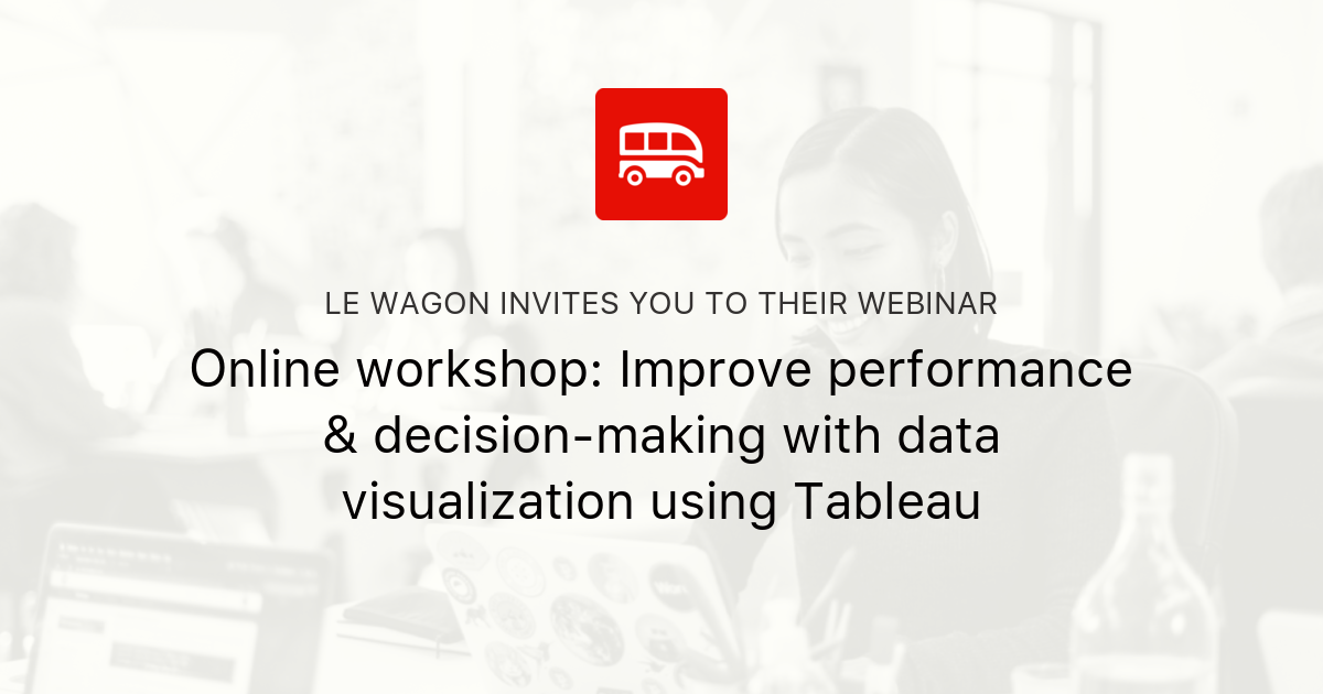Online workshop: Improve performance & decision-making with data ...