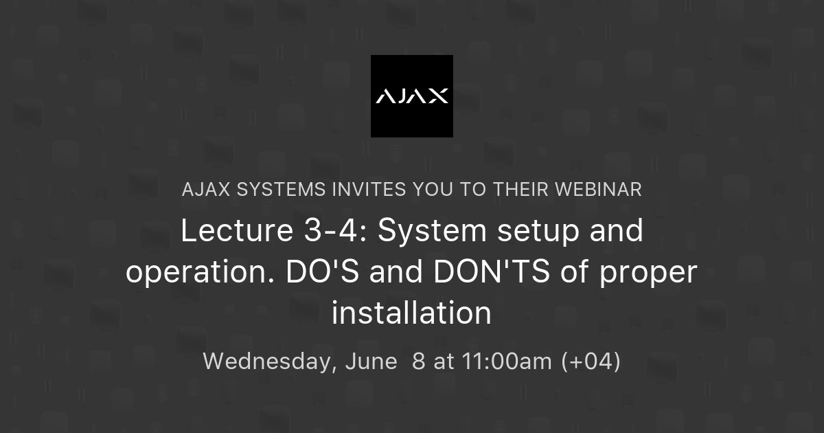 Lecture 3-4: System setup and operation. DO'S and DON'TS of proper ...