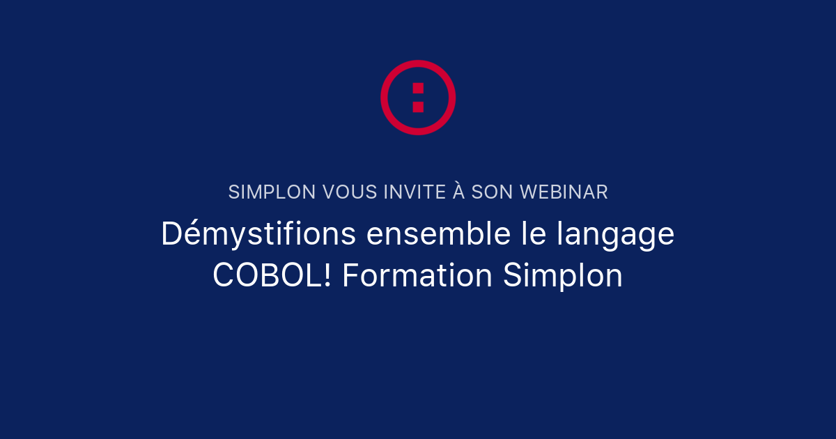 Démystifions ensemble le langage COBOL! Formation Simplon | Simplon