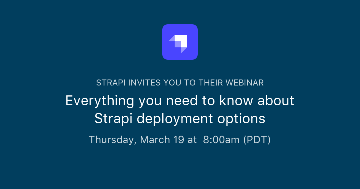 Everything you need to know about Strapi deployment options | Strapi