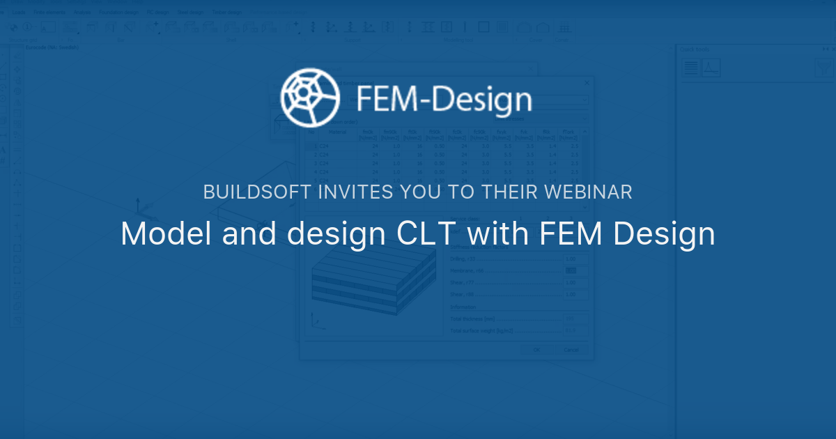 Model and design CLT with FEM Design | BuildSoft