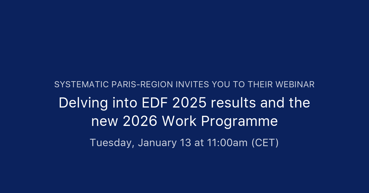 Delving into EDF 2025 results and the new 2026 Work Programme ...