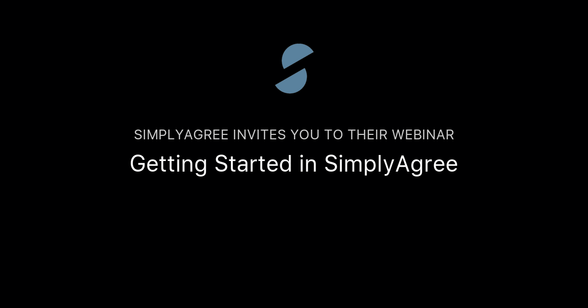 Getting Started in SimplyAgree | SimplyAgree