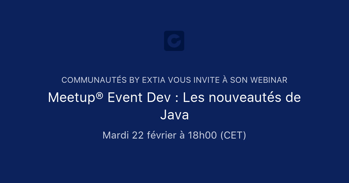 Meetup® Event Dev : Les nouveautés de Java | Communautés by Extia