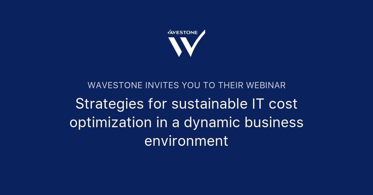 Strategies for sustainable IT cost optimization in a dynamic business ...