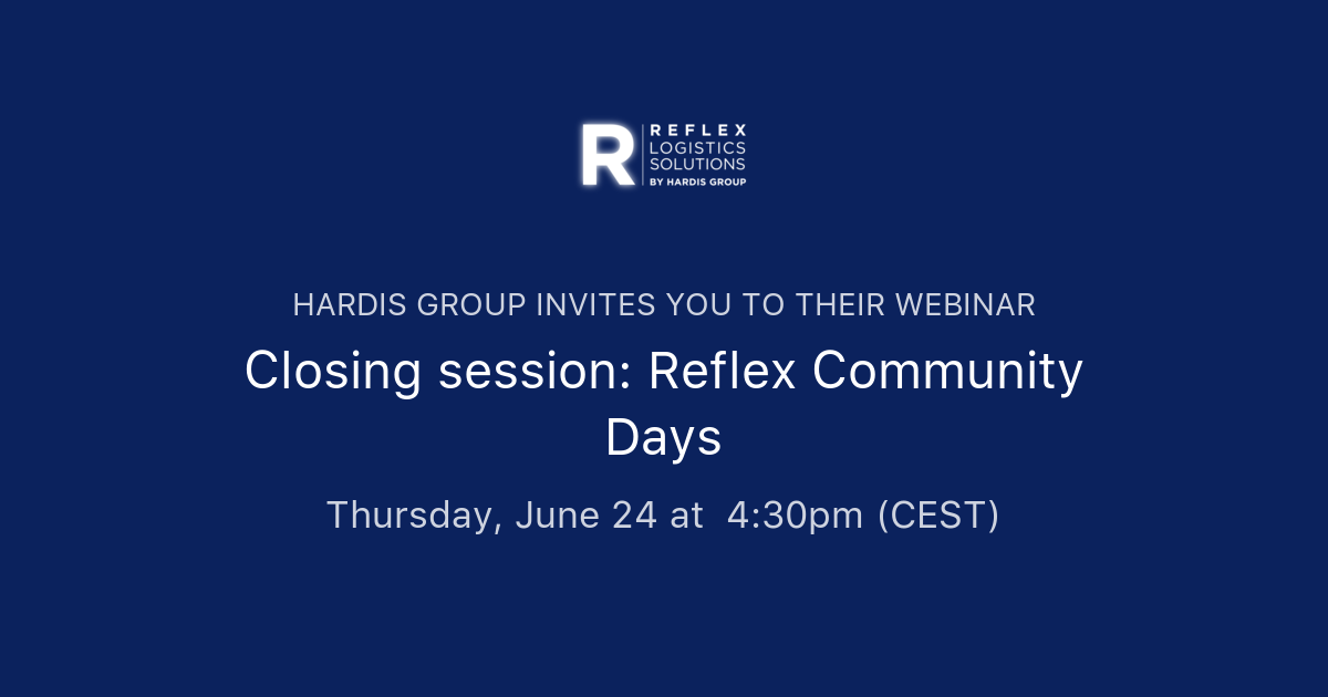 Closing session: Reflex Community Days | Hardis Group