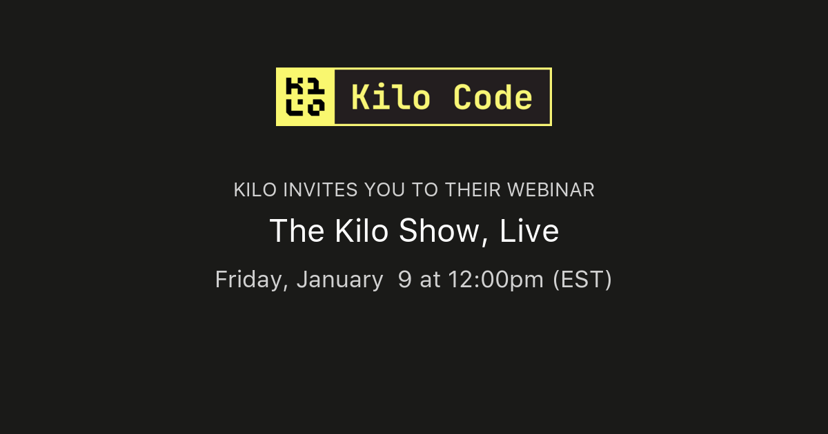 The Kilo Show, Live | Kilo