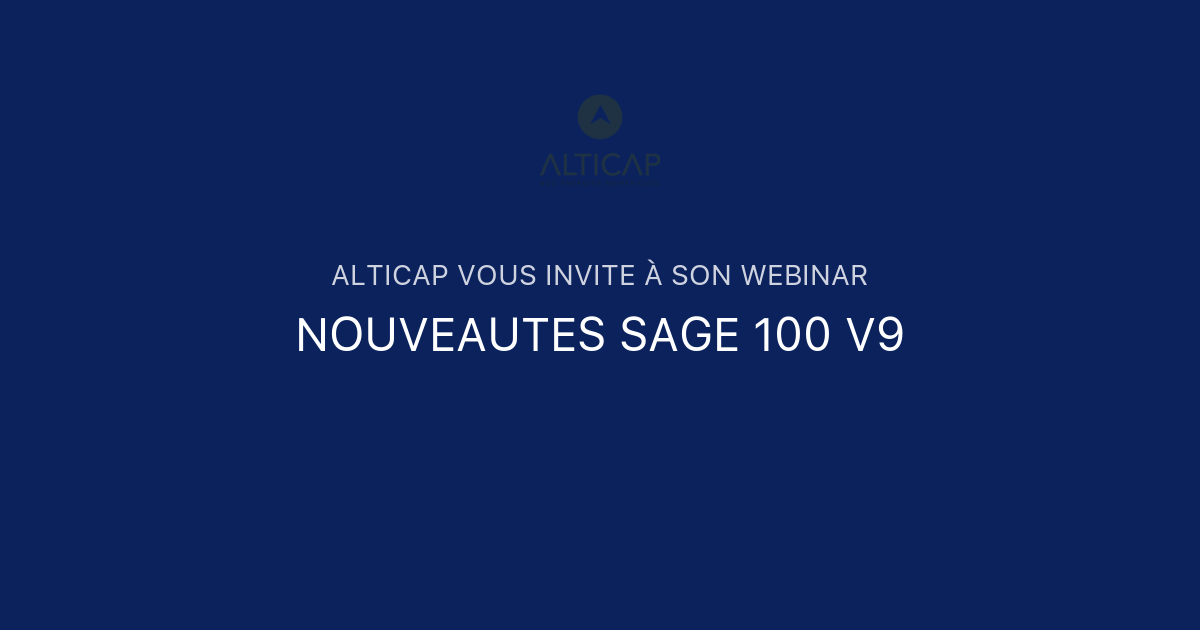NOUVEAUTES SAGE 100 V9 | ALTICAP
