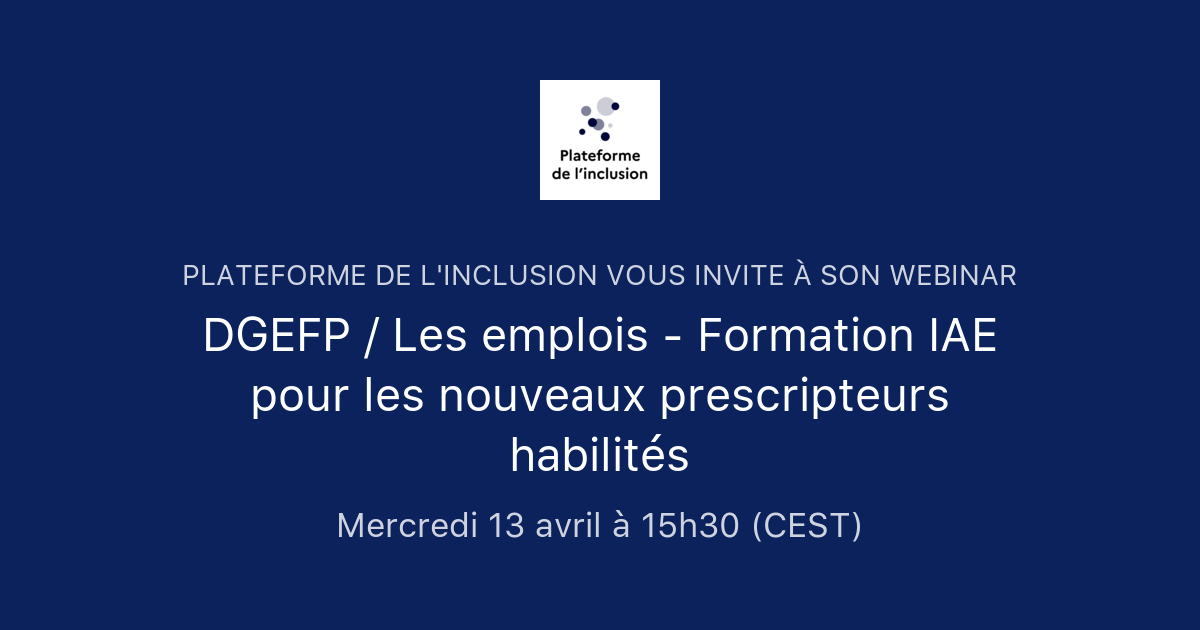 DGEFP / Les emplois - Formation IAE pour les nouveaux prescripteurs ...