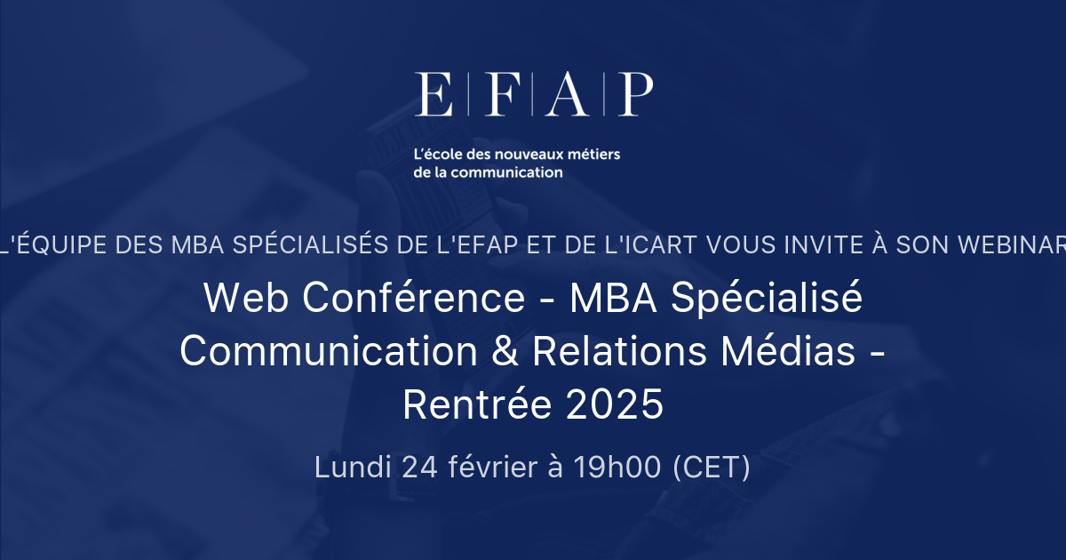 Web Conférence - MBA Spécialisé Communication & Relations Médias ...
