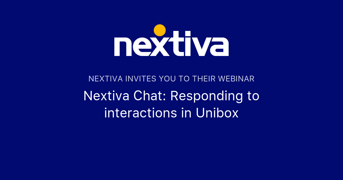 Nextiva Chat: Responding to interactions in Unibox | Nextiva